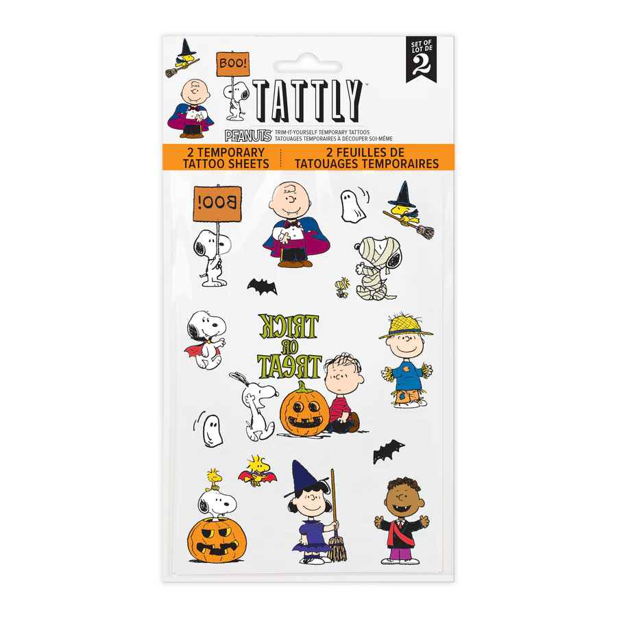 Peanuts Halloween Tattoo Set – Picnic Brooklyn
