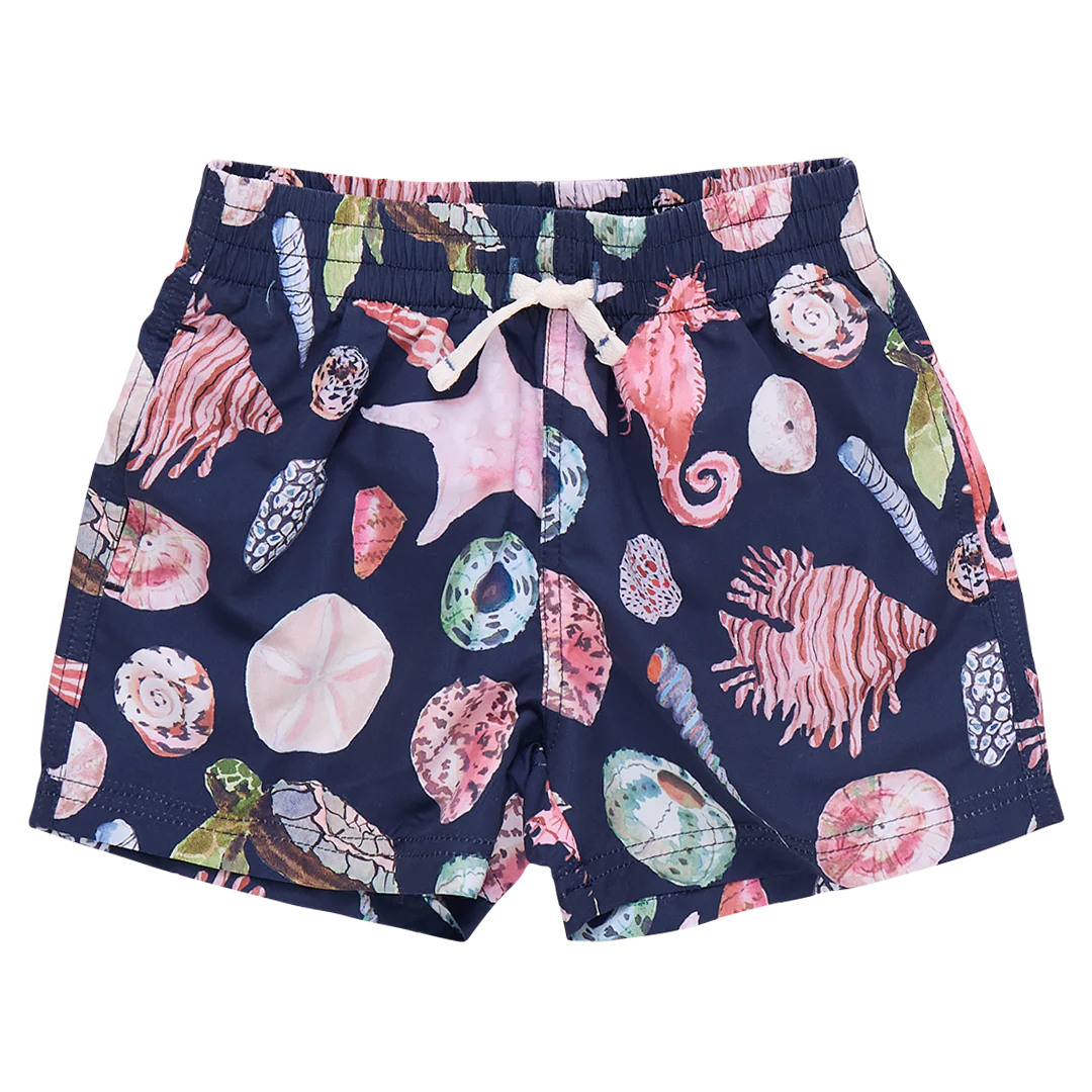 Watercolor Shells Boys Swim Trunks – Picnic Brooklyn